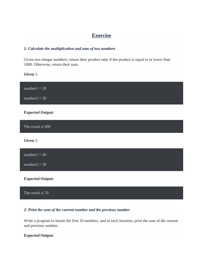 Exercise 2 | PDF