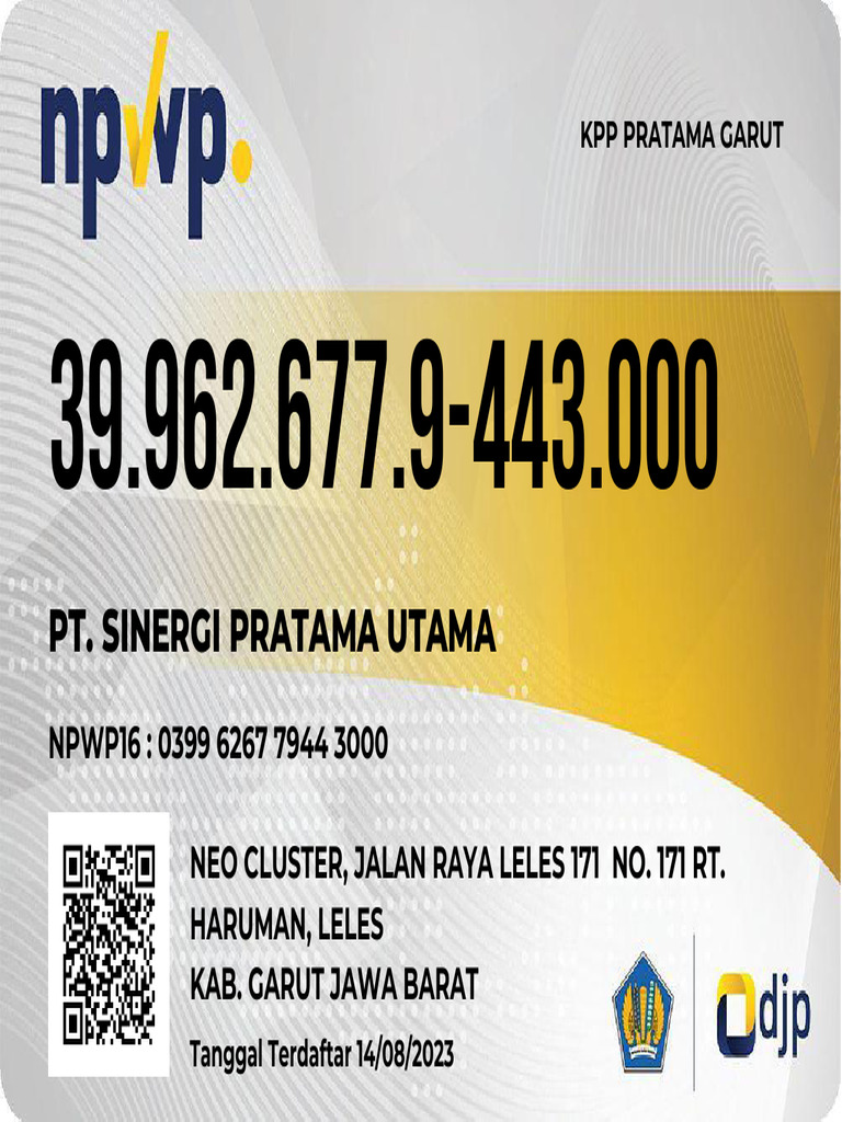 NPWP PT | PDF