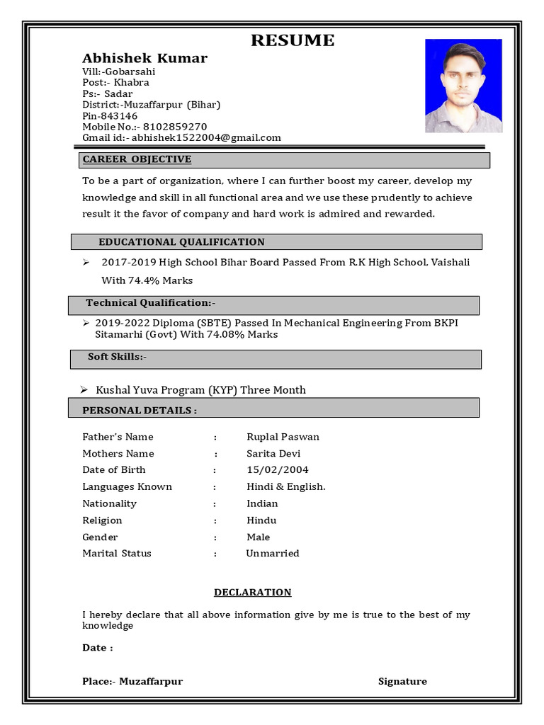 Resume: Abhishek Kumar | PDF