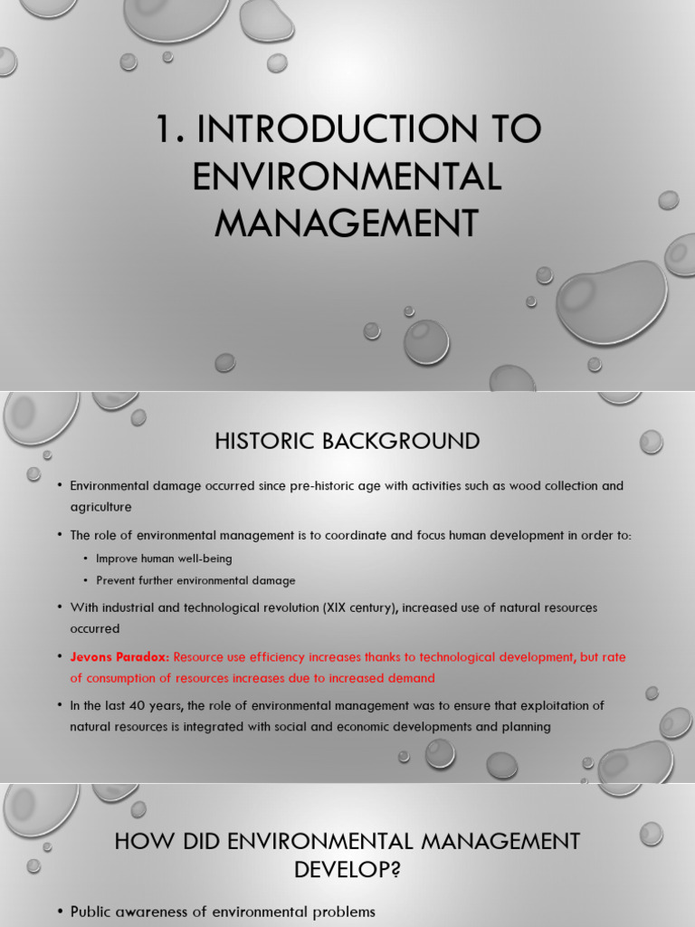 Introduction To Environmental Management (6040) | PDF | Environmental Resource Management ...