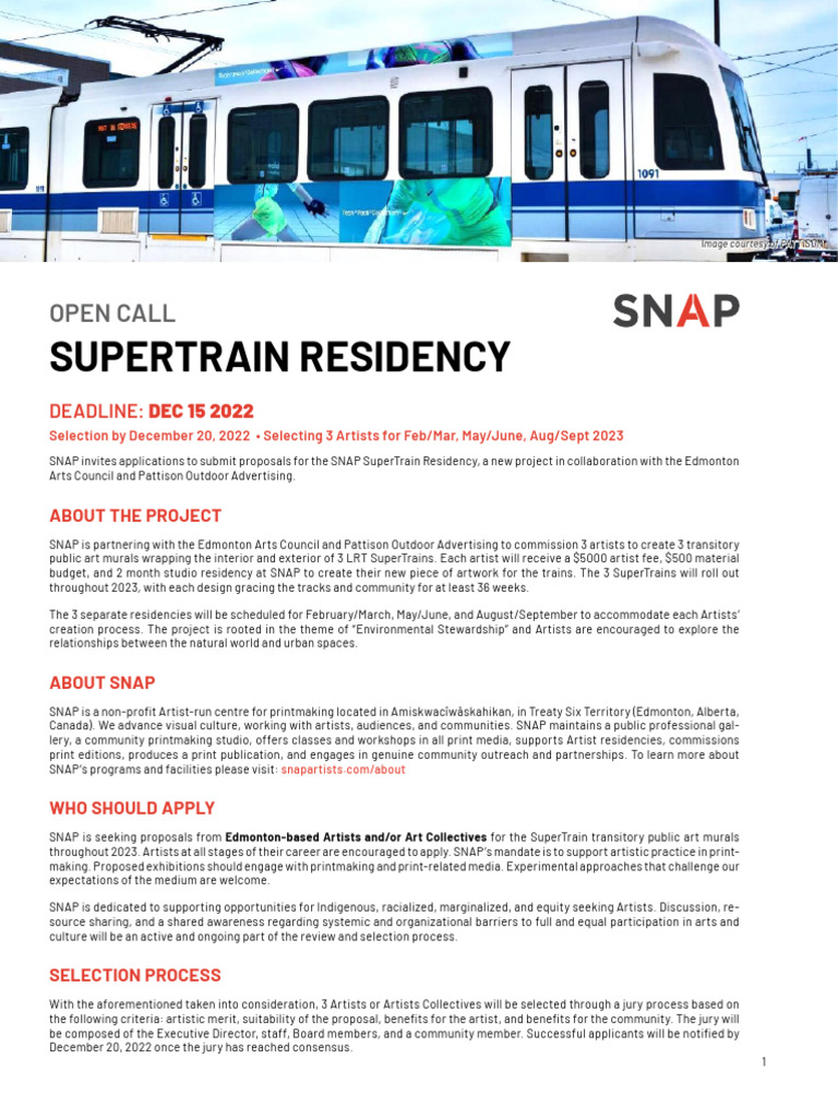 SuperTrain Call For Applications Full Call | PDF