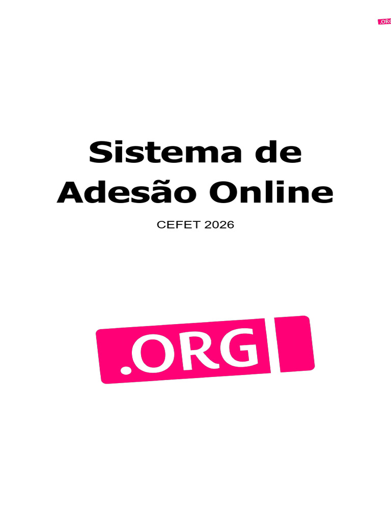 Adesão Online CEFET 2026 | PDF
