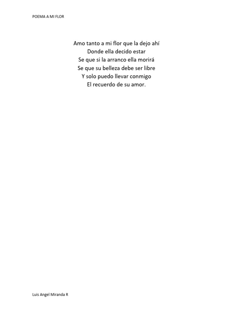 Poema A Mi Flor | PDF