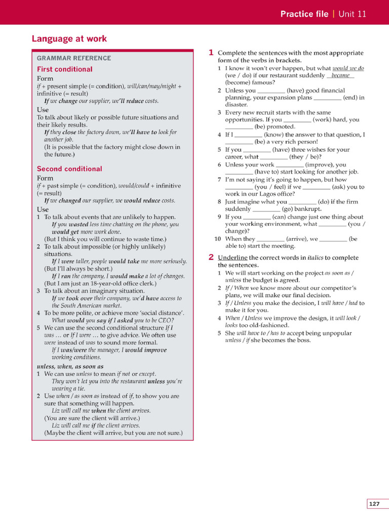 First and Second Conditional | PDF