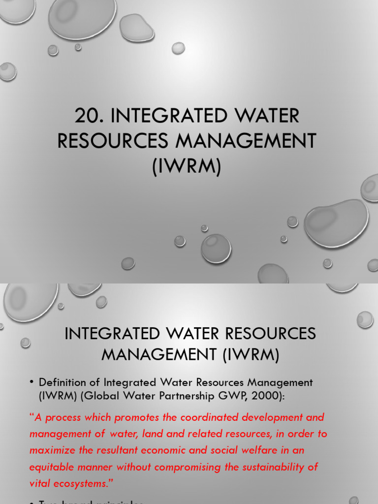 Integrated Water Resources Management Overview | PDF | Water Resources ...