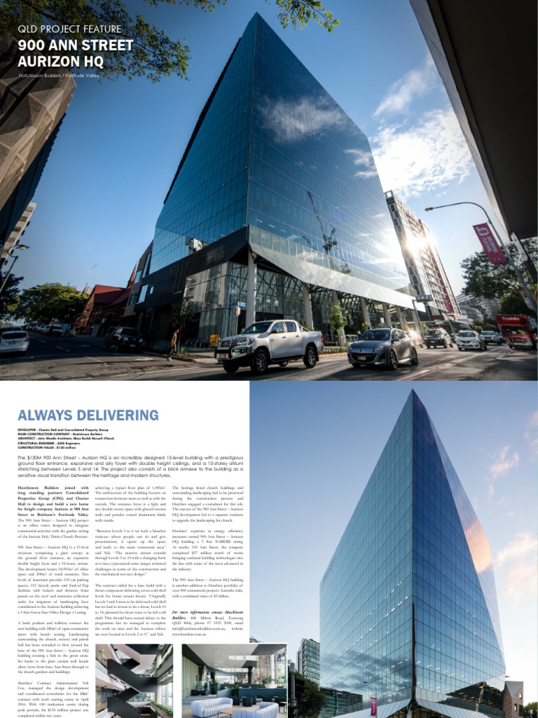 900 Ann Street Aurizon HQ | PDF | Building Engineering | Architectural Design