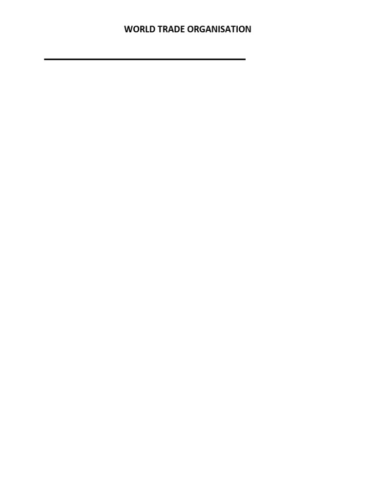 World Trade Organization | PDF | World Trade Organization ...