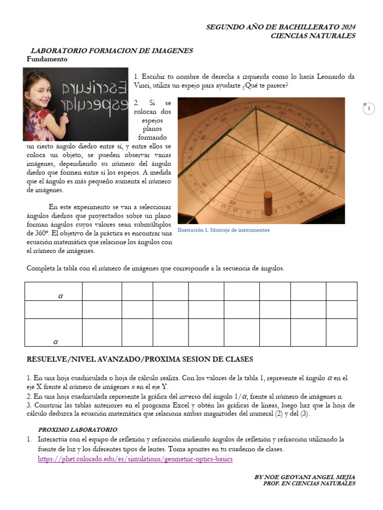 Laboratorio Cantidad de Imagenes 2025 Lec5 | PDF | Óptica | Ligero