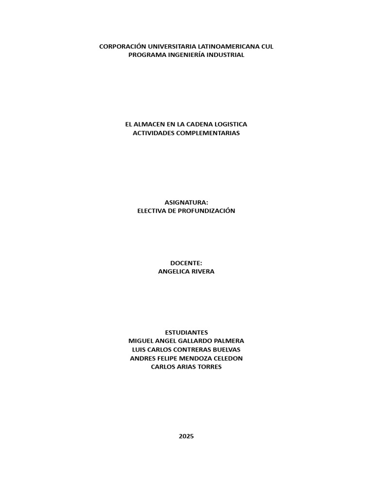 Actividades Complementarias | PDF