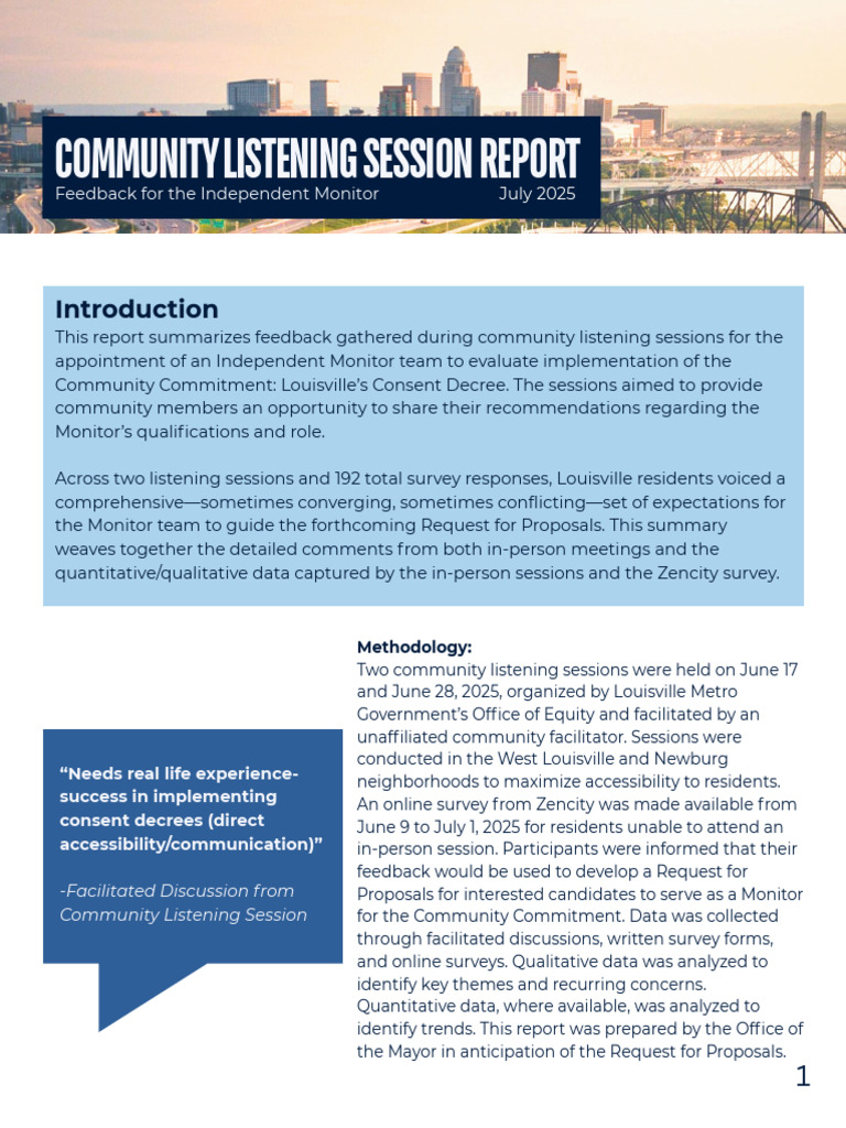 Community Feedback on Monitor Qualifications | PDF | Methodology