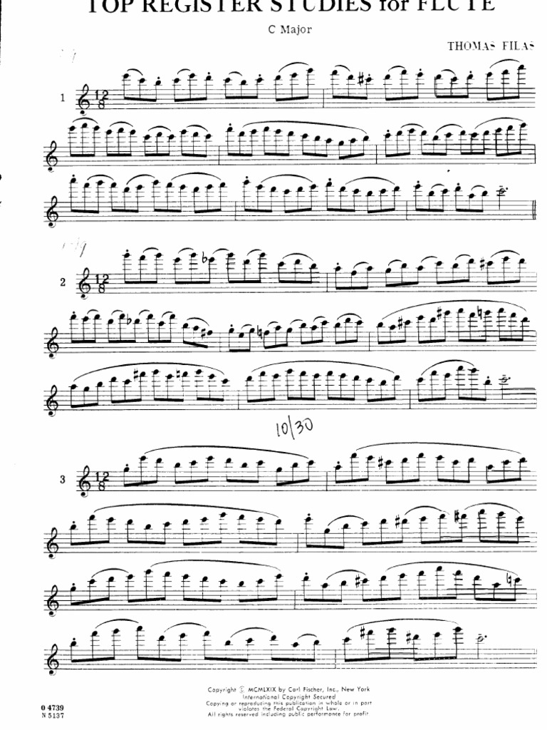 Flute Top Register Studies Guide | PDF
