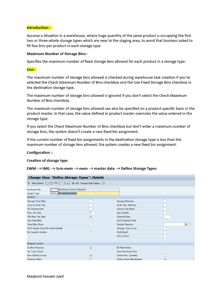 Warehouse Storage Bin Management Guide | PDF | Computing