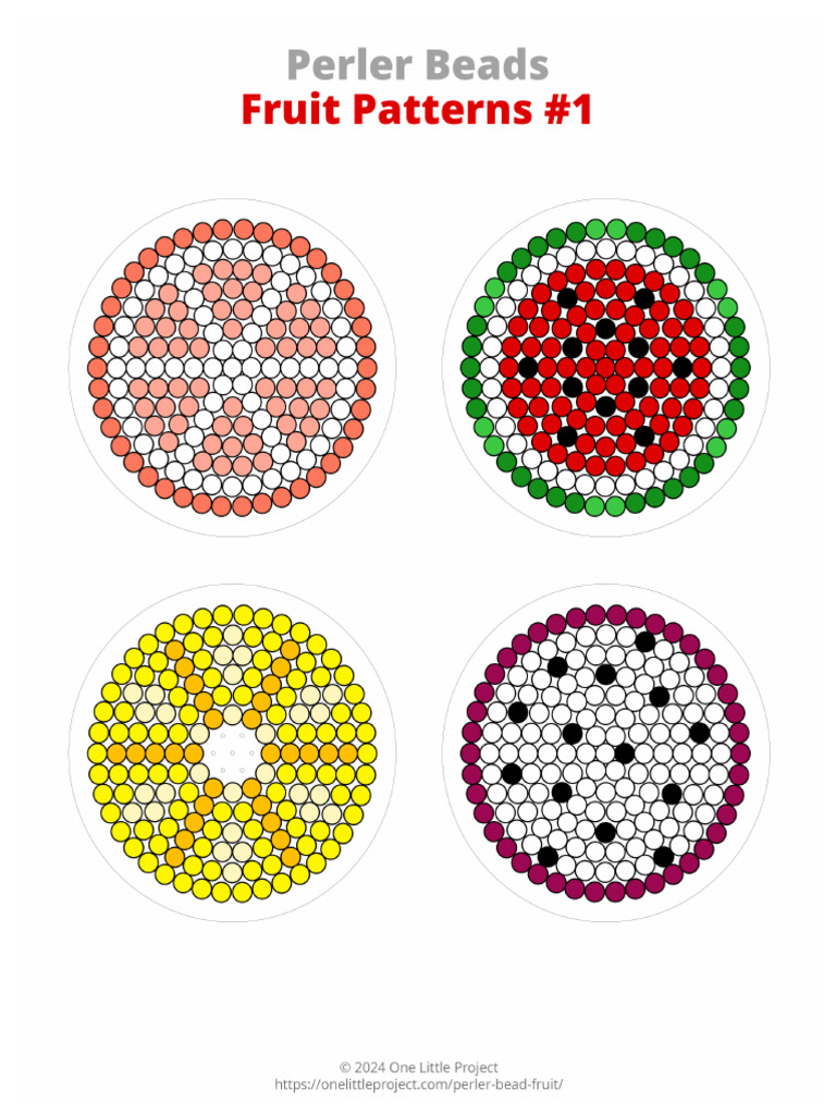Perler Bead Fruit Patterns | PDF