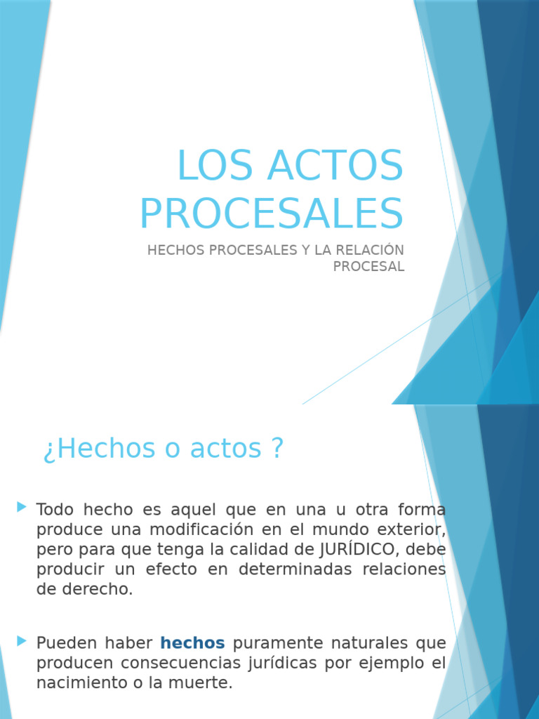 Los Actos Procesales | PDF | Ley procesal | Jurisdicción