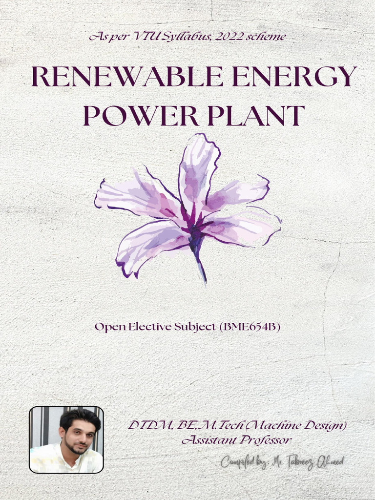Renewable Energy Power Plant (Full Notes) | PDF | Renewable Energy | Sun