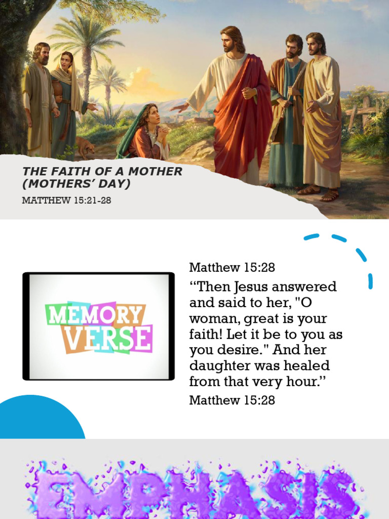 A Mother's Great Faith | PDF | Jesus | Faith