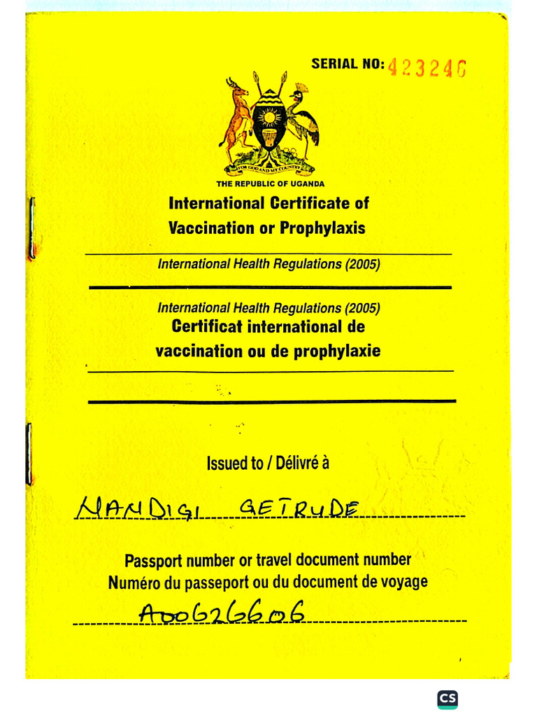 Yellow Fever Book For Getrude Pash | PDF