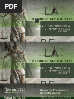 Irr Ra 7160 | PDF | Local Government | Non Governmental Organization