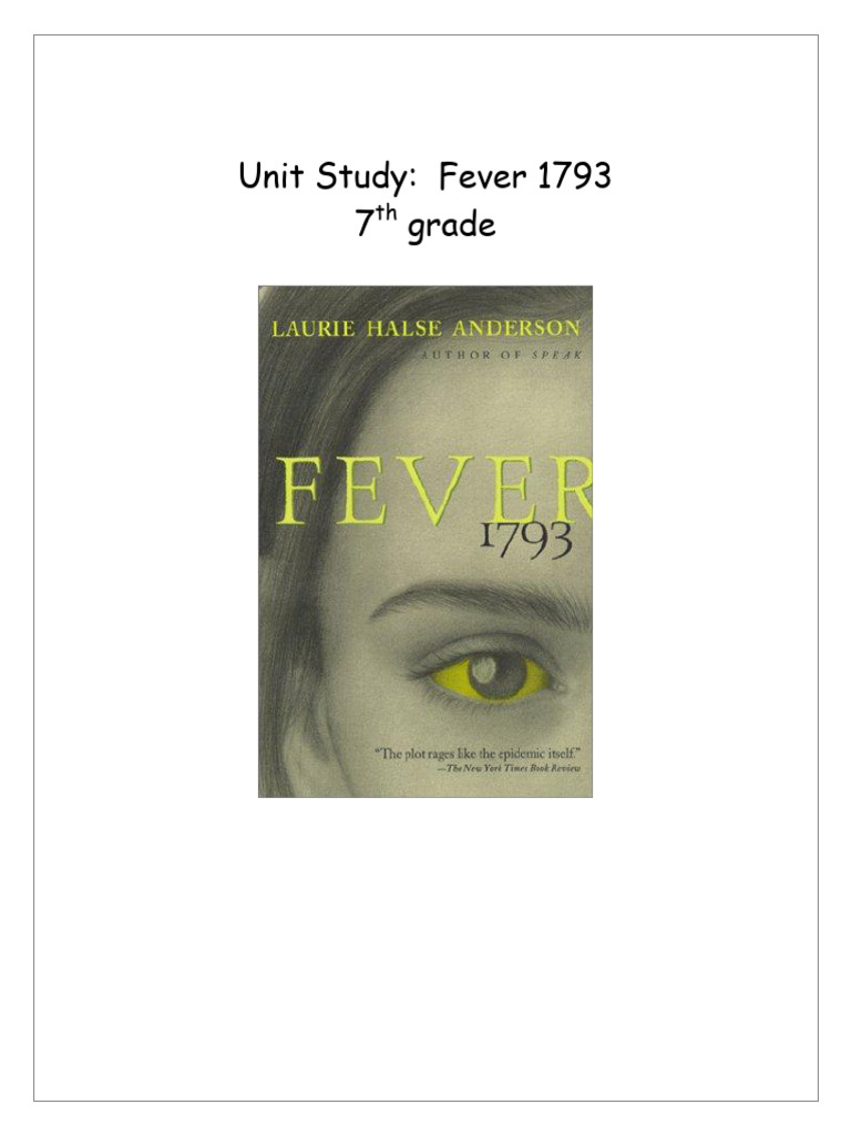 Fever 1793 Unit Study Guide | PDF | Poetry | Books