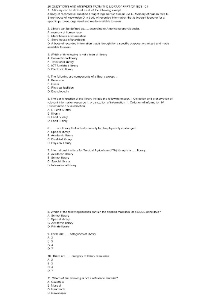 20 Questions and Answers From The Sparkline Part of Ges 101 | PDF