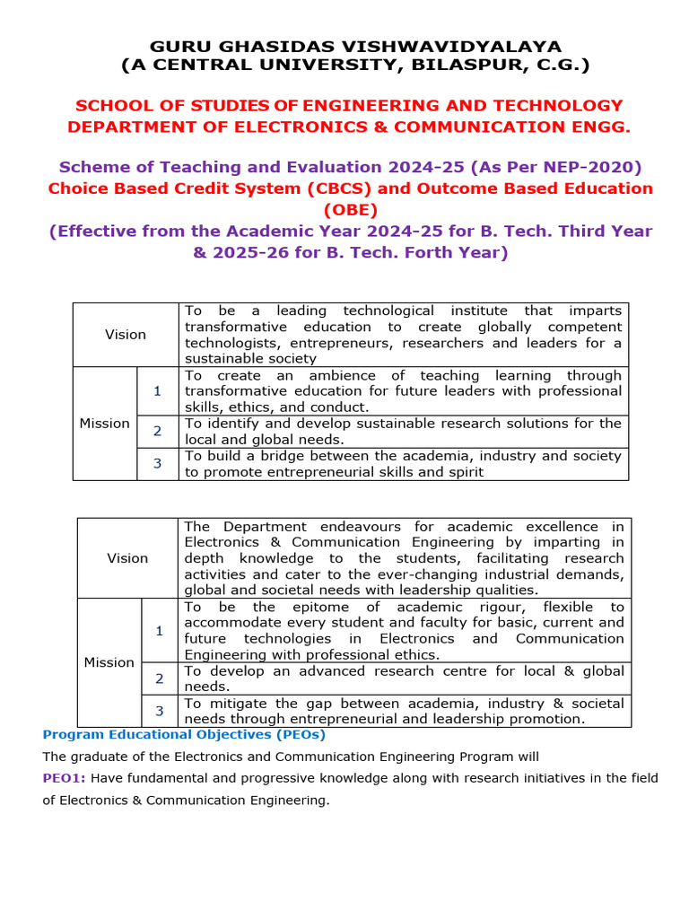 FINAL-July 2024-Scheme + Syllabus-ECE-BTech 3rd 4th Year 2024-25 | PDF | Power Electronics ...