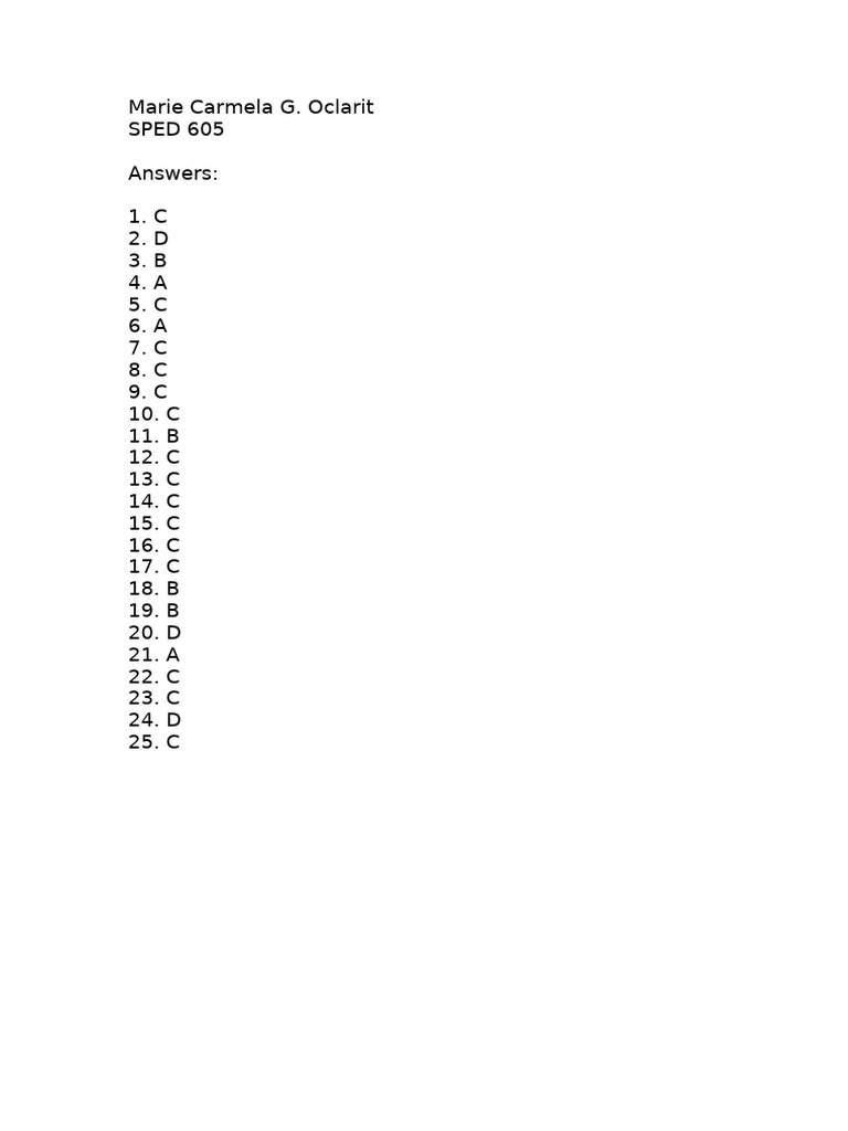 SPED 605 - Emotional Behavioral Disability - Oclarit - Marie Carmela | PDF
