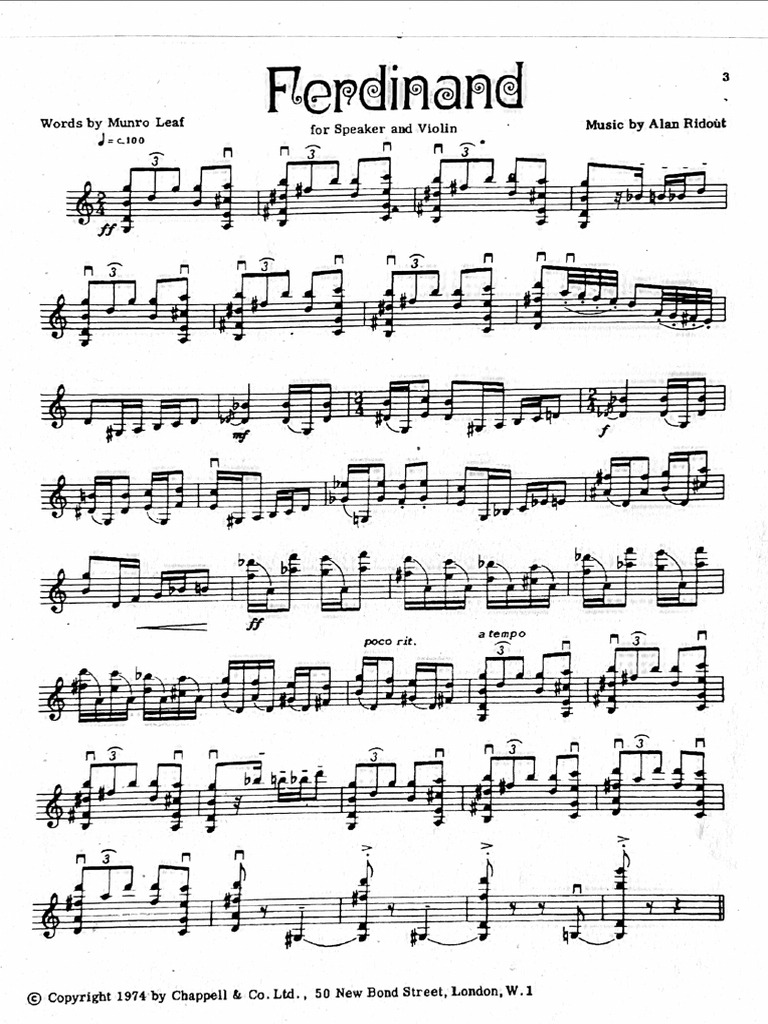 Ferdinand The Bull Alan Ridout | PDF