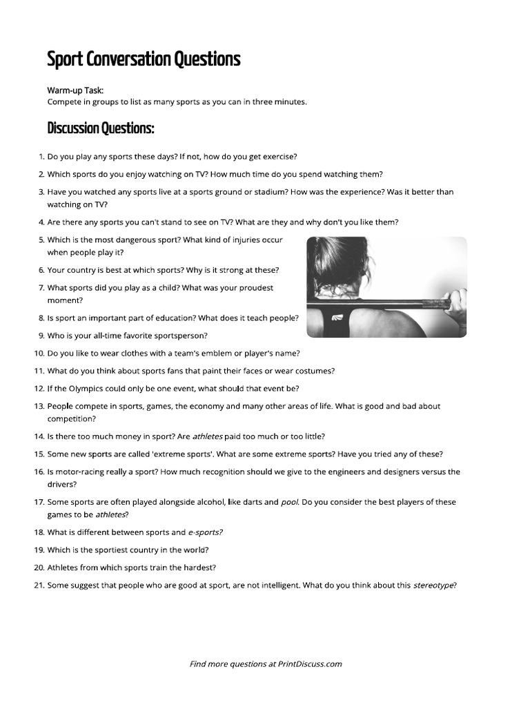 Sport Questions | PDF
