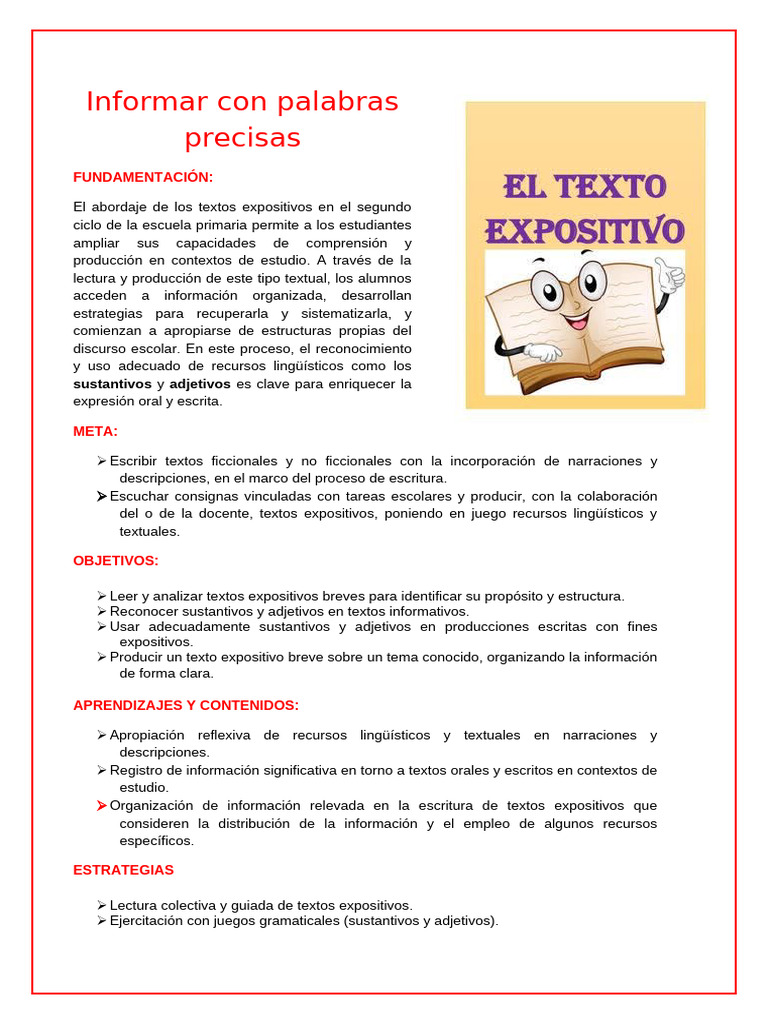 Textos Expositivos en Educación Primaria | PDF | Adjetivo | Camello