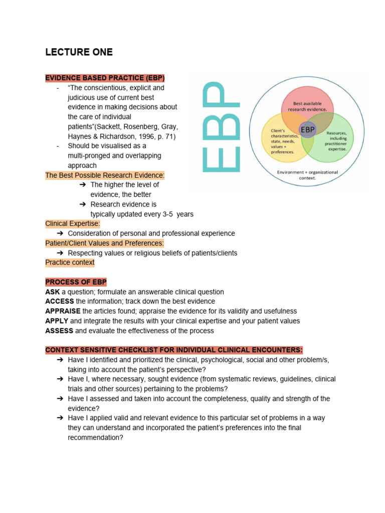 Evidence-Based Practice in Healthcare | PDF | Systematic Review ...