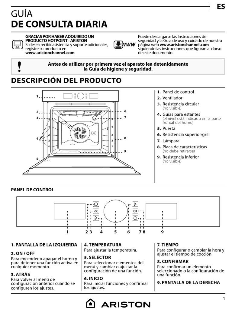 Ariston FI5 851 C IX A Oven | PDF | Cocinando | Carne