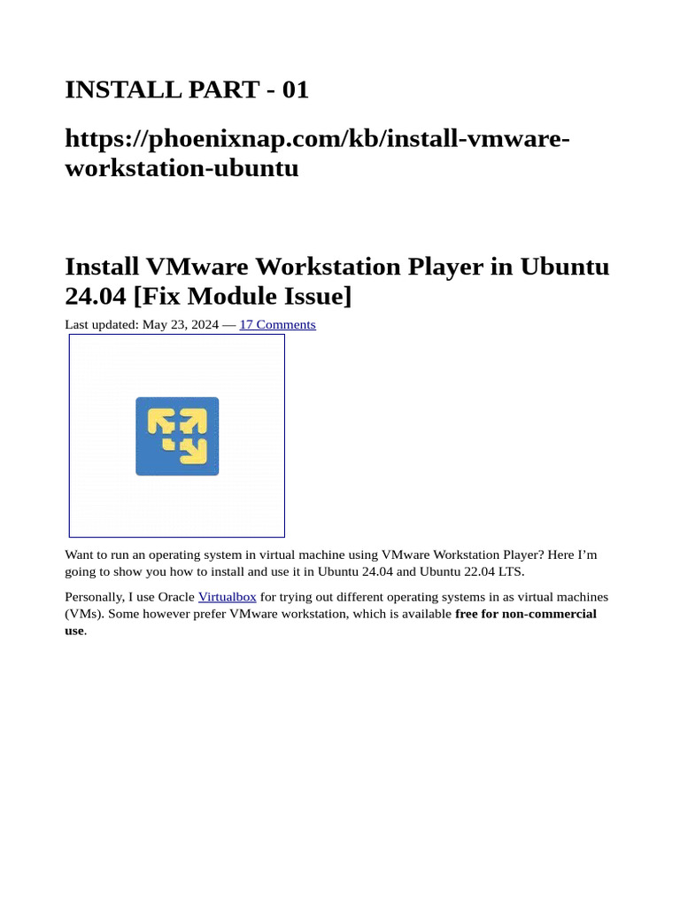 Install Vmware Ubuntu Part-2 | PDF | Virtual Machine | Computing
