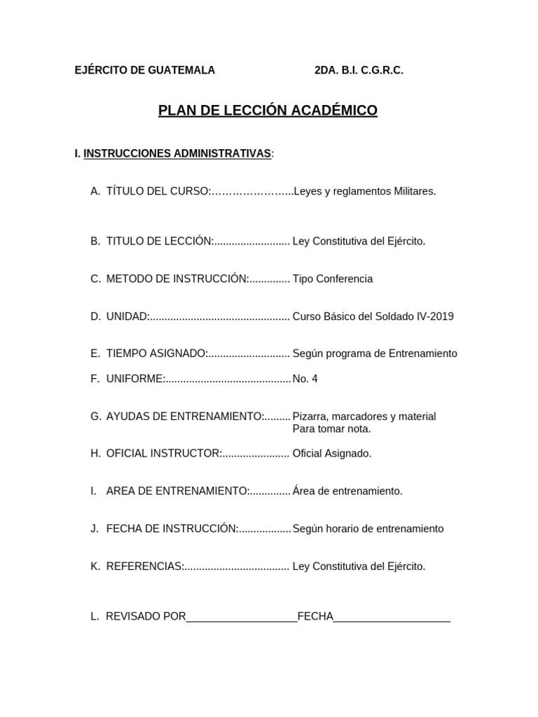 Ley Constitutiva Del Ejército 10-14 | PDF | Guatemala | Militar