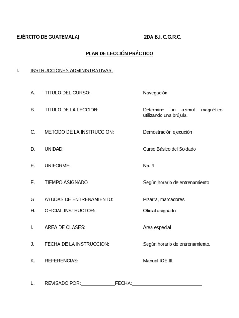 Determine Un Azimut Magnetico Utilizando Una Brujula. | PDF