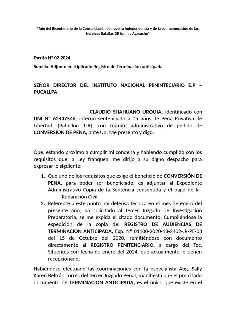 Modelo de Conversion de Pena | PDF | Castigos | Justicia
