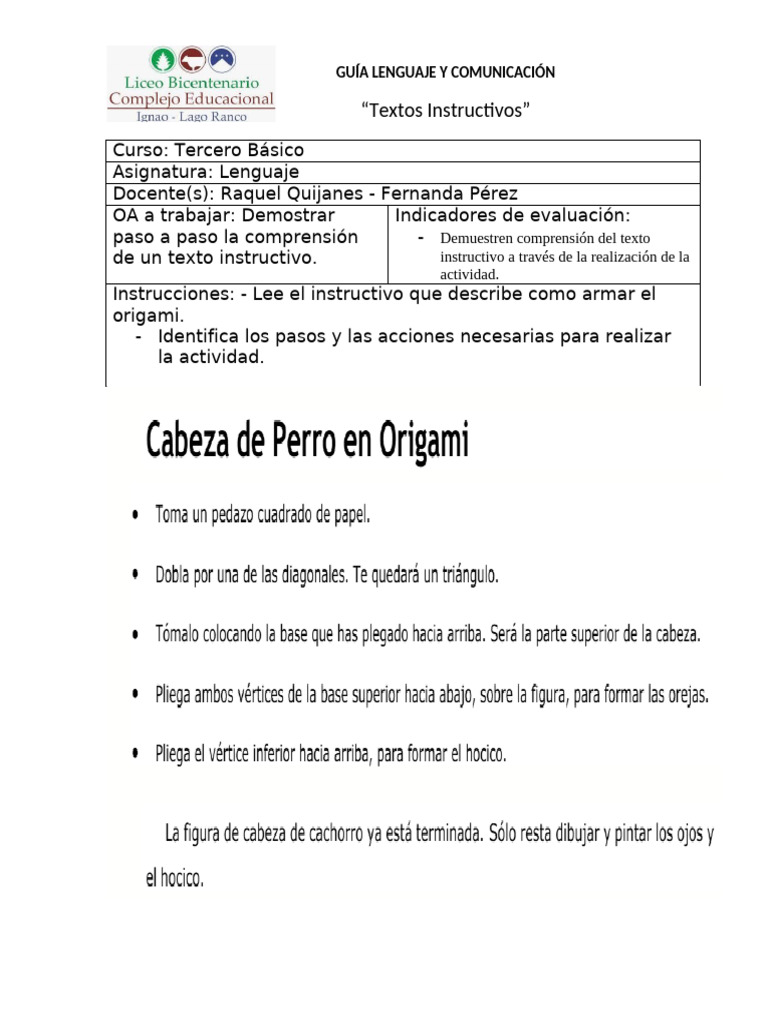 Guia Textos Instructivos | PDF