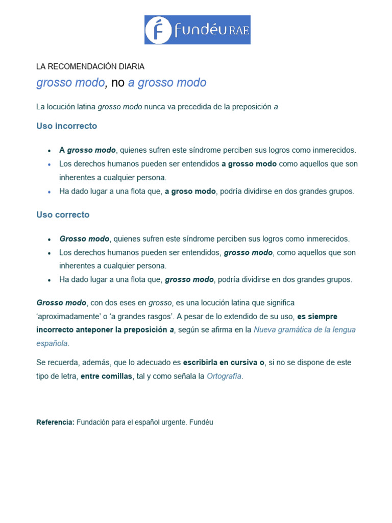 Grosso Modo | PDF