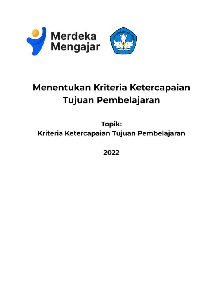 Pendekatan Kriteria Ketercapaian Pembelajaran | PDF