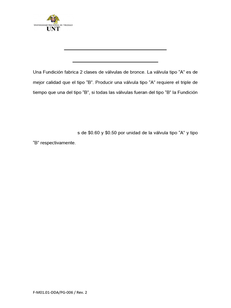 Optimización de Producción de Válvulas | PDF