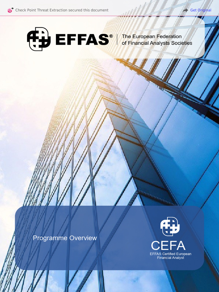 CEFA Programme Overview and Benefits | PDF | Valuation (Finance ...