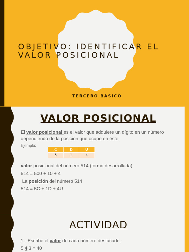 Valor Posicional en Números: Ejercicios | PDF