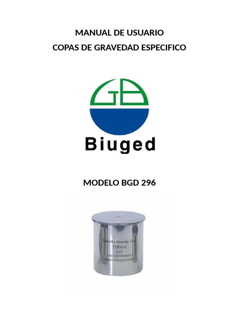 Manual de Usuario Biuged 296-5 | PDF
