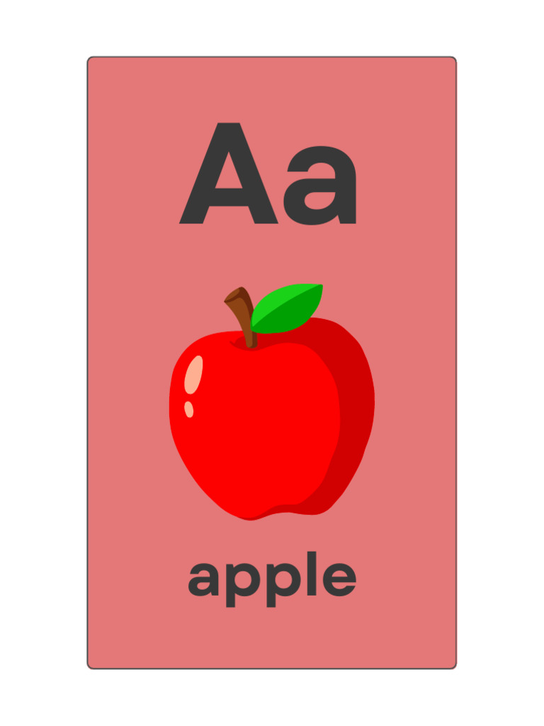 Colourful and Simple Alphabet Fruits and Vegetables Flashcards Activity ...