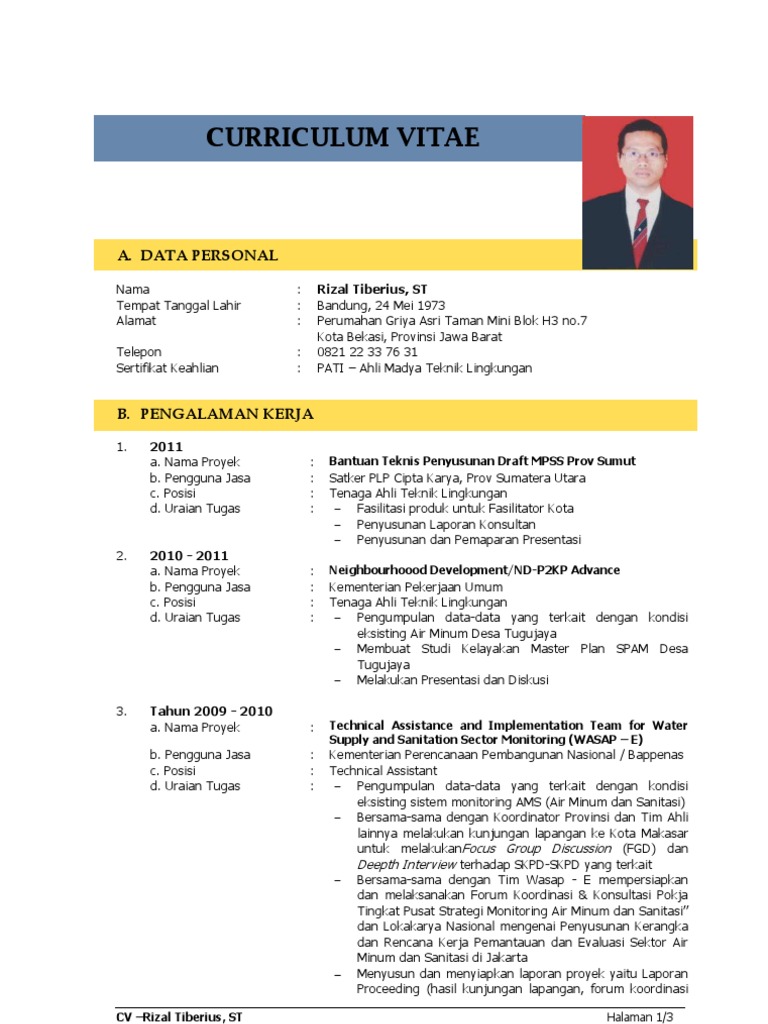Rizal Tiberius - CV 2012 | PDF
