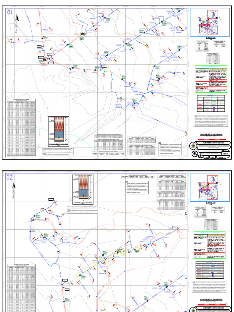 04 Plano de Red de Distribuci+Ôn - Tayangas y Sumidero Alto | PDF