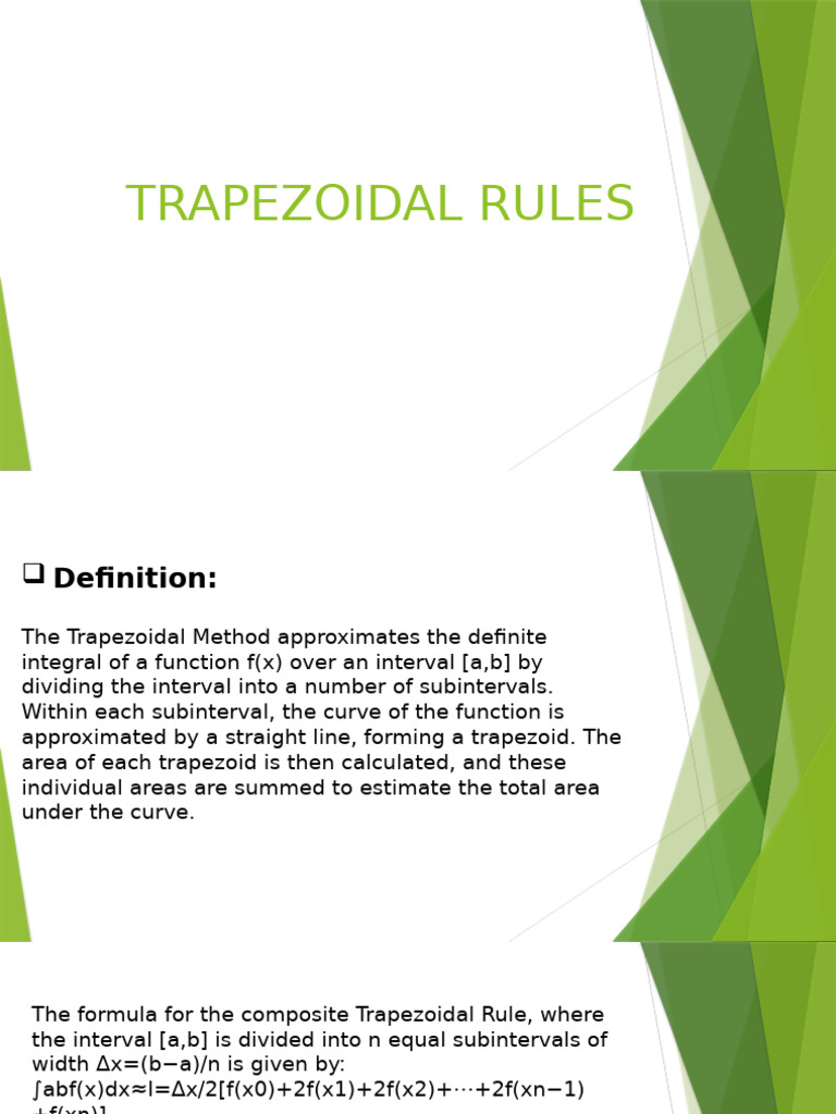 Trapezoidal Method | PDF