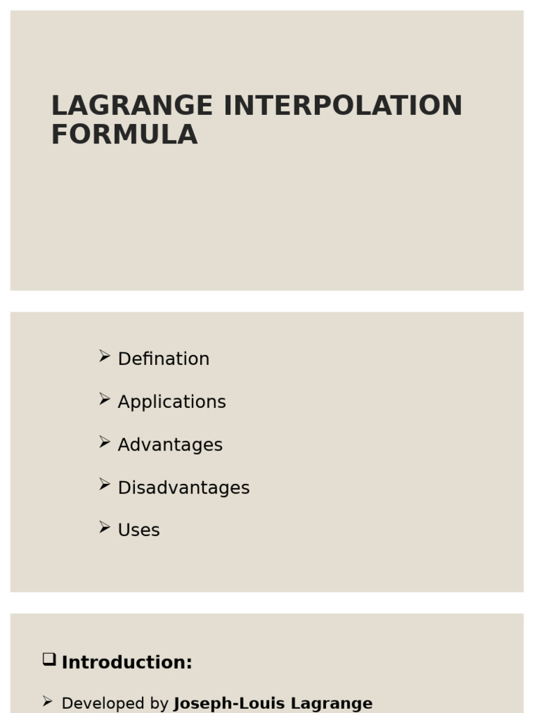Lagrange Formula - Math | PDF