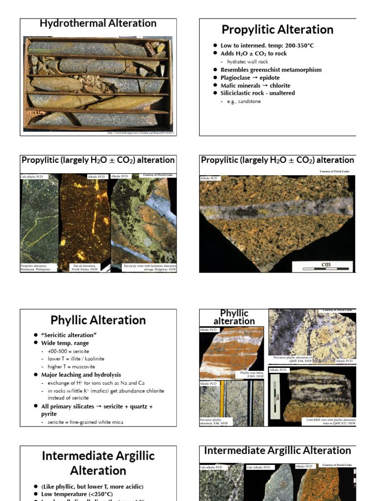 Hydrothermal Alteration | PDF | Igneous Rock | Minerals
