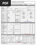 PERSONAL DATA SHEET PDS Editable | PDF | Government