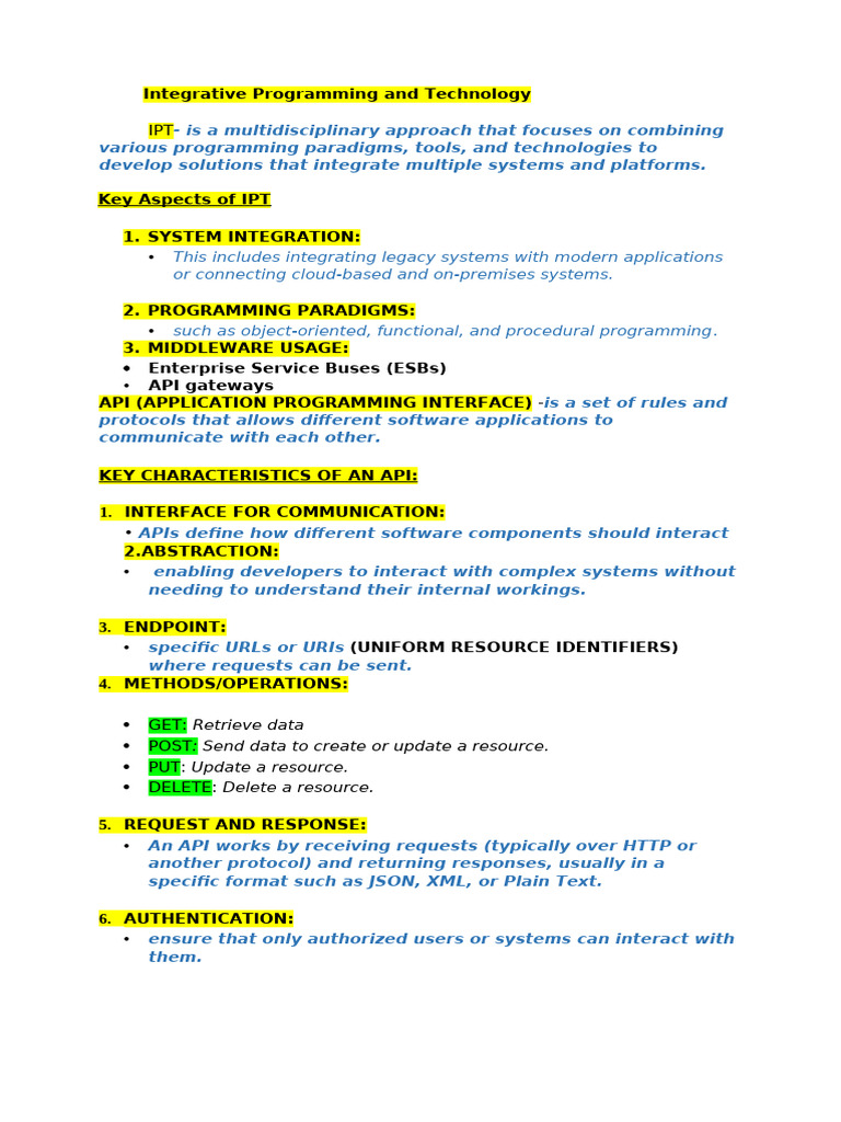 Integrative Programming and Technology | PDF | Soap | World Wide Web